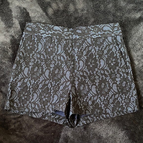 Express | Shorts | Express Black And Gray Lace Women Shorts | Poshmark